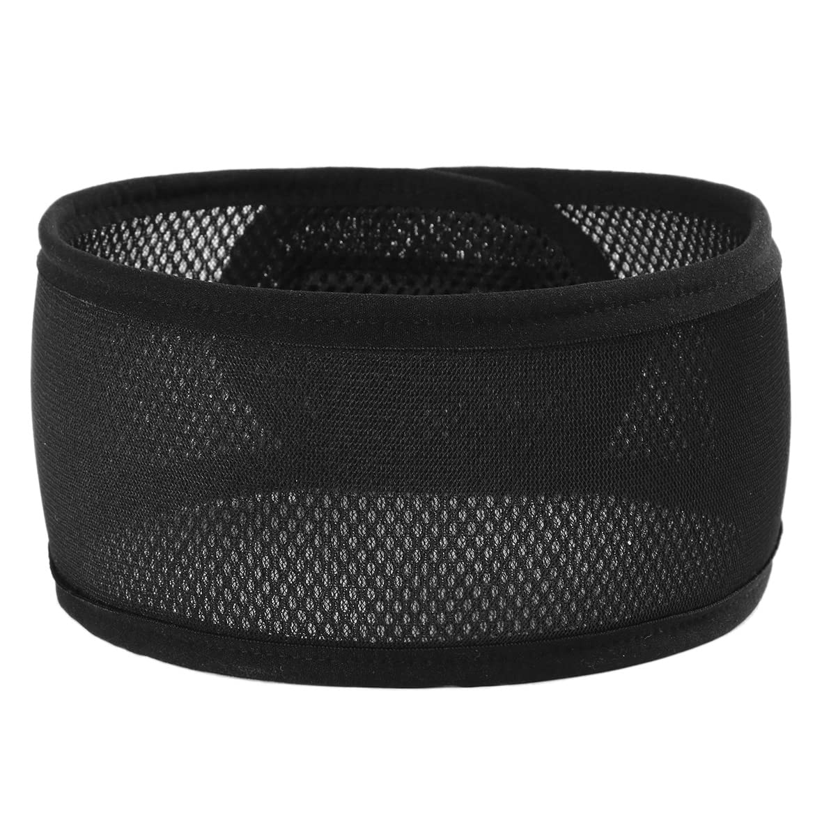 ZRQ 4 Pcs Deluxe Foam Mesh Wrap Bath Makeup Hair Wraps Breathable Non Slip Adjustable Cool Mesh Fabric Soft Satin Edge Laying Scarf for Women Black#
