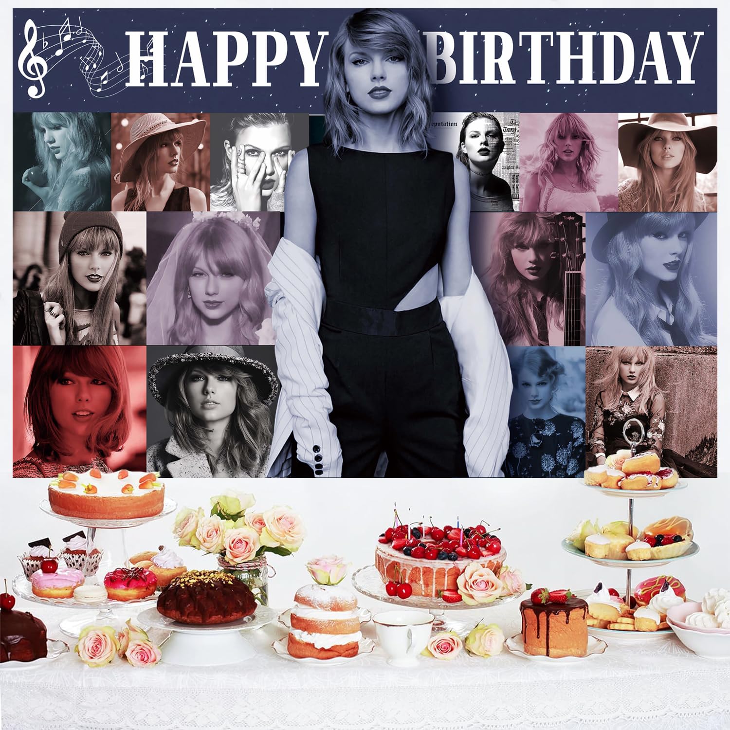 Singer Birthday Party Decorations, Singer Birthday Banner Backdrop, Popular Singer Party Decorations