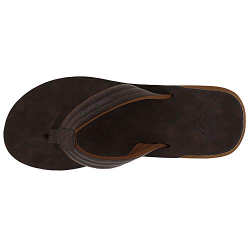 Quiksilver Men's Carver Nubuck Sandal, Demitasse/Solid, 9