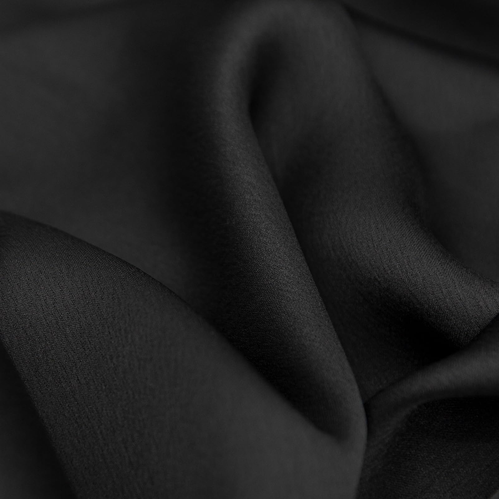 vimate Black Silk Head Scarf, Womens 35โโ Square 100% Mulberry Black Silk Scarf for Hair Wrapping at Night (035-Black)