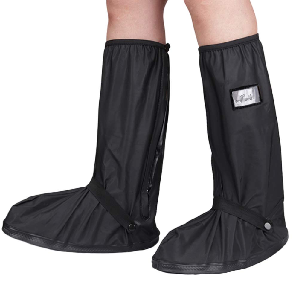 XTACER Waterproof Rain Boot Shoe Cover Reusable Foldable for Men Women, Motorcycle, Cycling Rain Gear (X-Large)