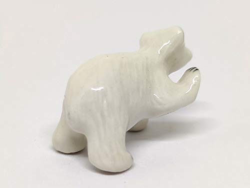 SSJSHOP Polar Bear Micro Tiny Dollhouse Figurines Ceramic Hand Painted Animals Collectible Small Gift Home Garden Decor (Polar)