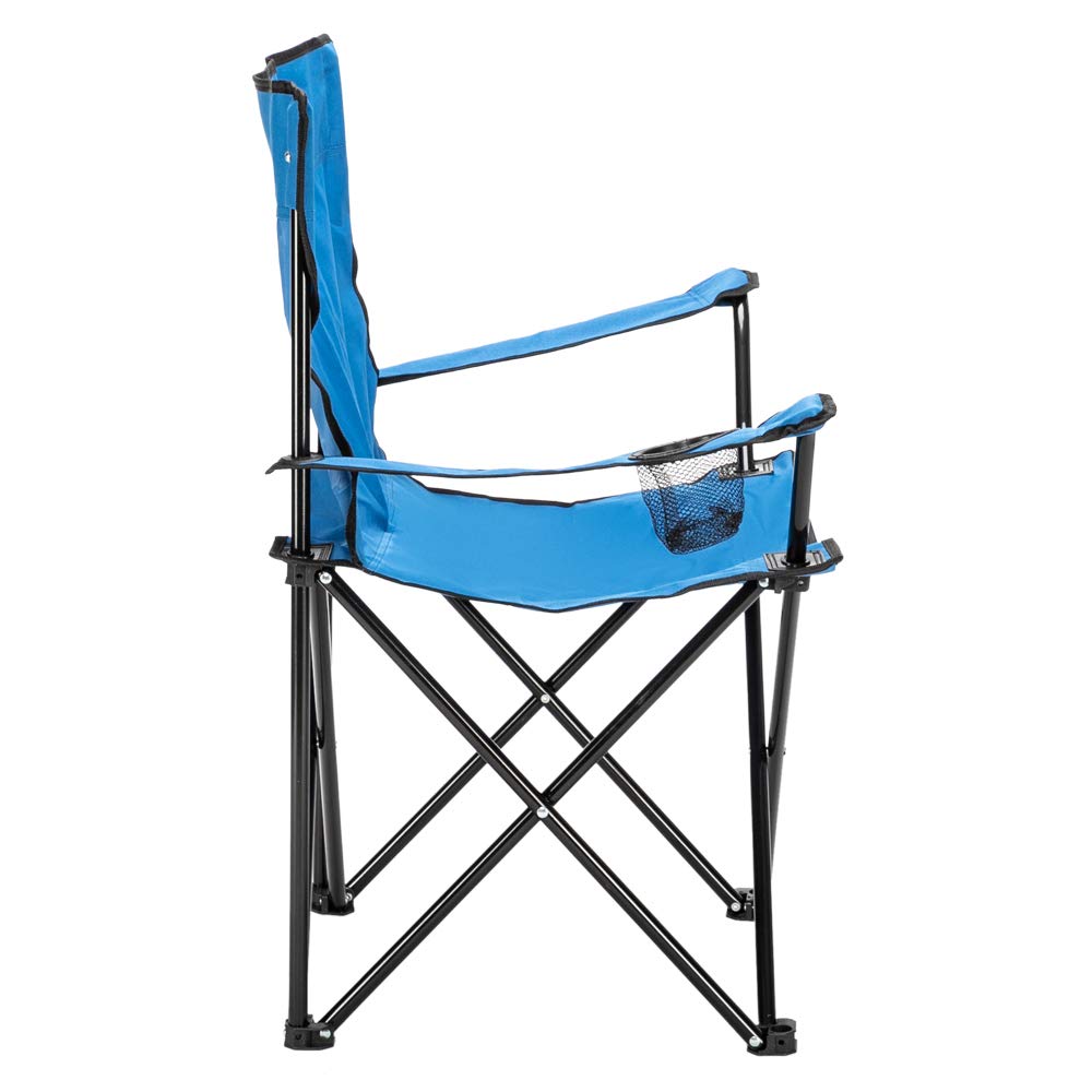 SSLine Folding Beach Camping Chair Portable Lightweight Lawn Chairs w/Back and Arm Outdoor Small Compact Hiking Picnic Chairs with Carry Bag & Cup Holder - 230lbs Load Capacity