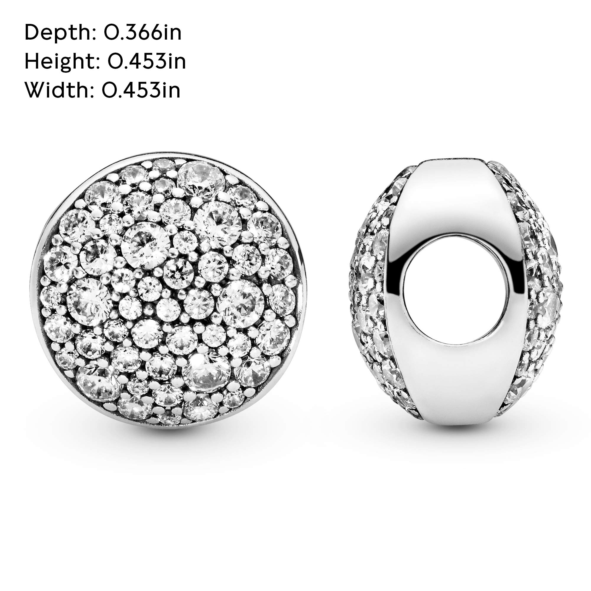 Pandora Jewelry Pave Sphere Cubic Zirconia Charm in Sterling Silver