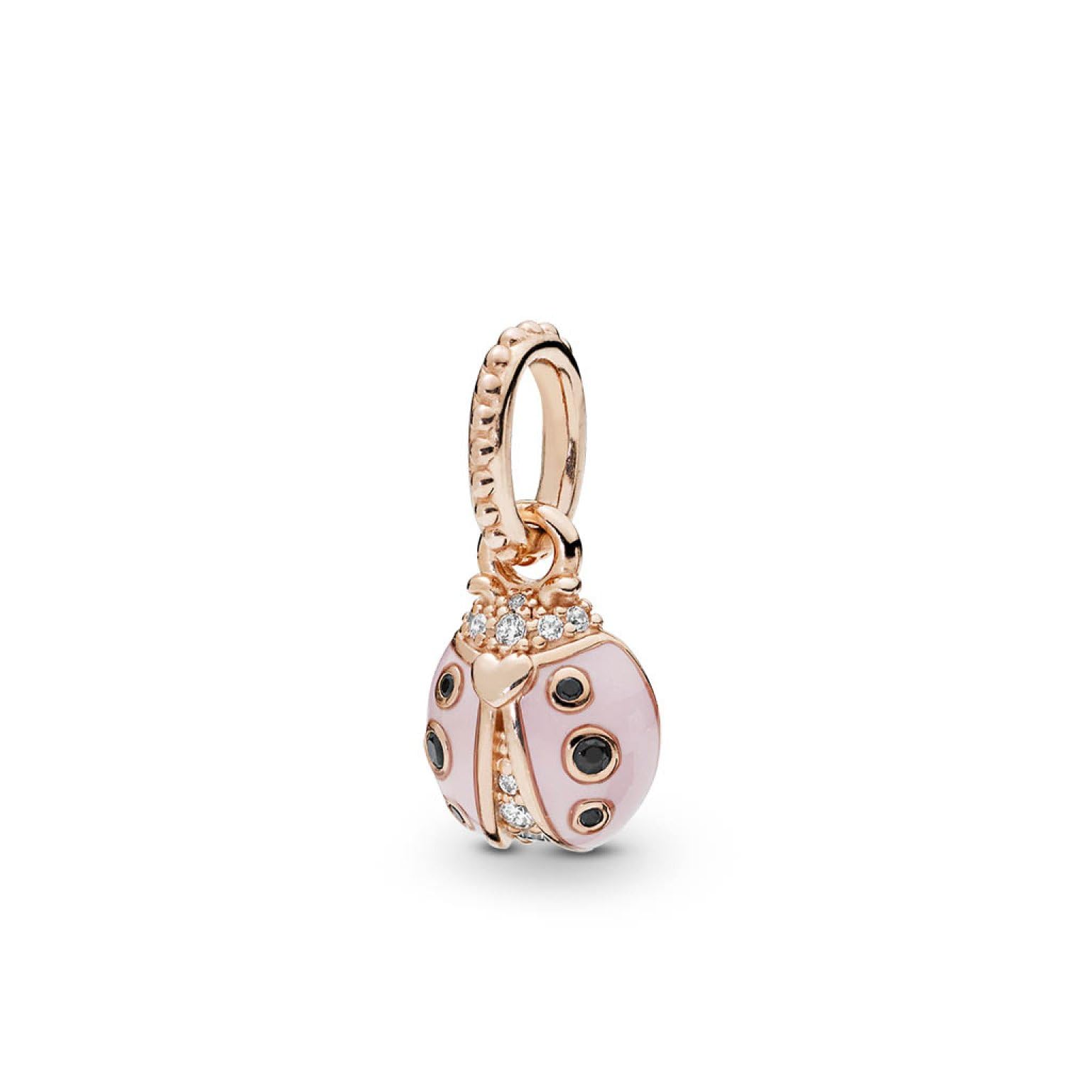 Pandora Jewelry Pink Ladybird Crystal and Cubic Zirconia Pendant in Rose, No Box