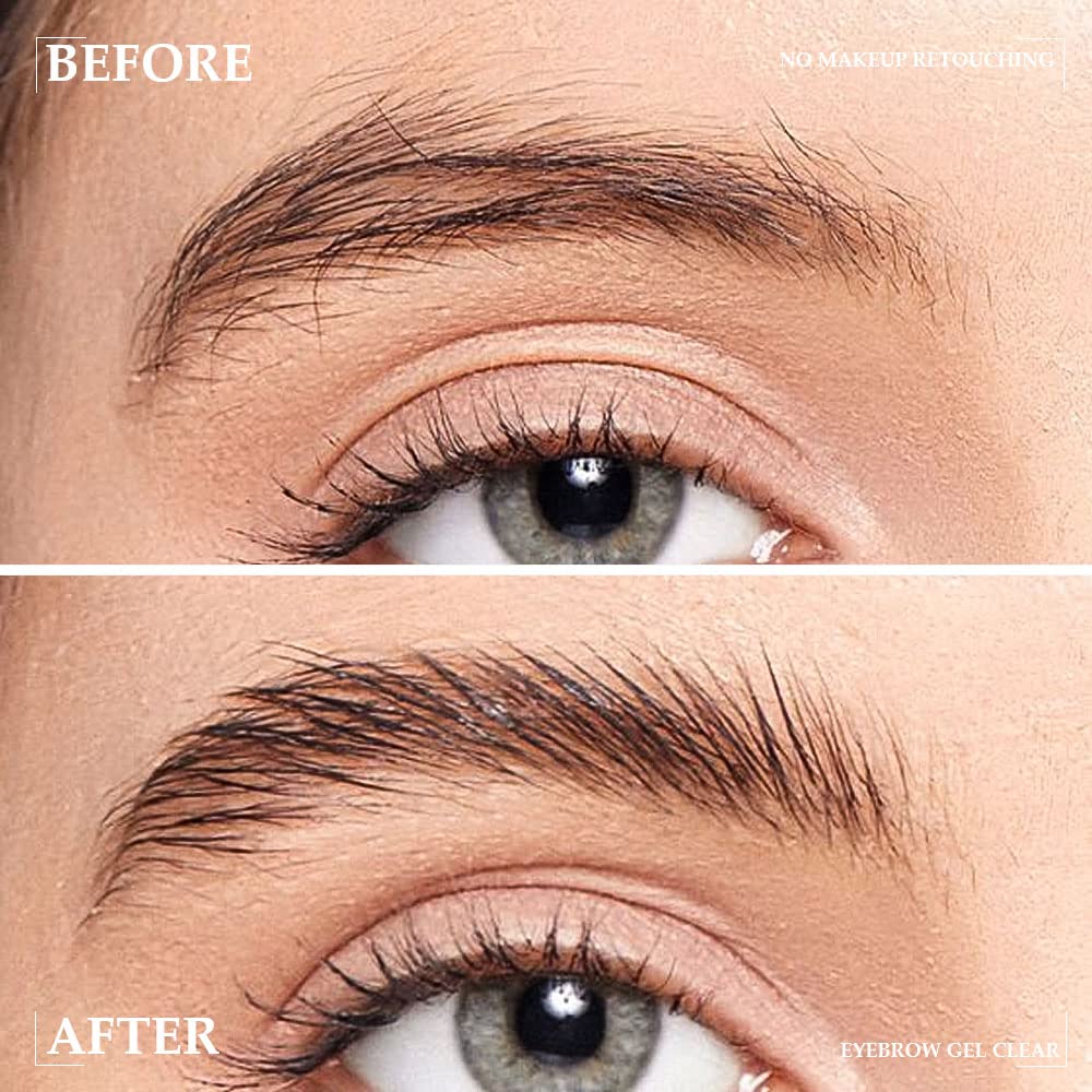 Tinted Thickening Brow Mascara,Brow Fast Sculpt,Waterproof, Transfer-proof, Brush to Fill in Eyebrows and Cover Gray Hairs - Cruelty Free - Light Medium Brown (2pcs 09 transparent brow glue)