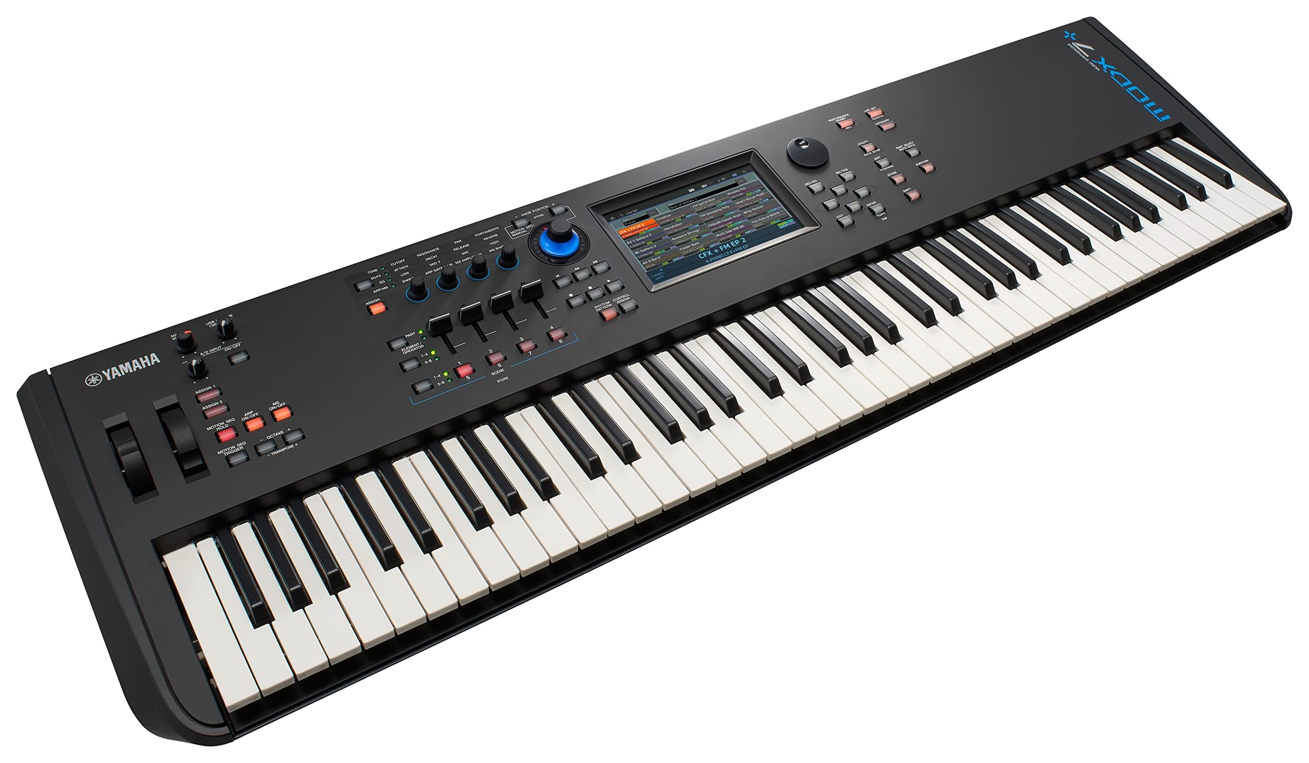 Yamaha MODX7+ 76-Key Synthesizer Workstation + FC4A Assignable Piano Sustain Foot Pedal Bundle, Black
