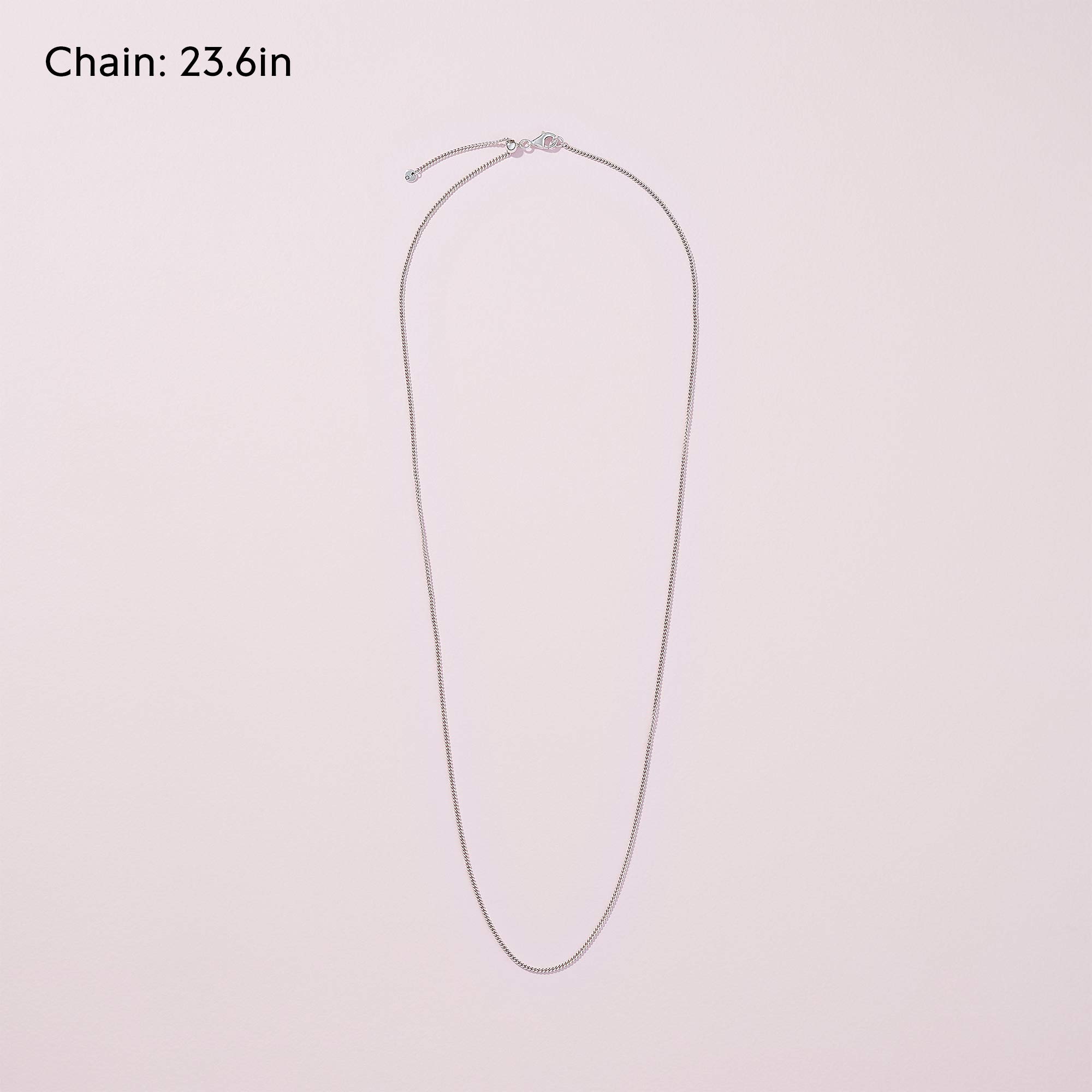 Pandora Jewelry Curb Chain Sterling Silver Necklace, 23.6", No Box