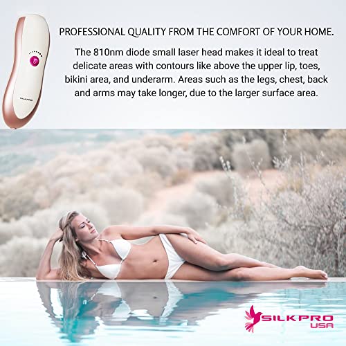 SilkPro Diode Technology Permanent Laser Hair Removal Device, Rose Gold