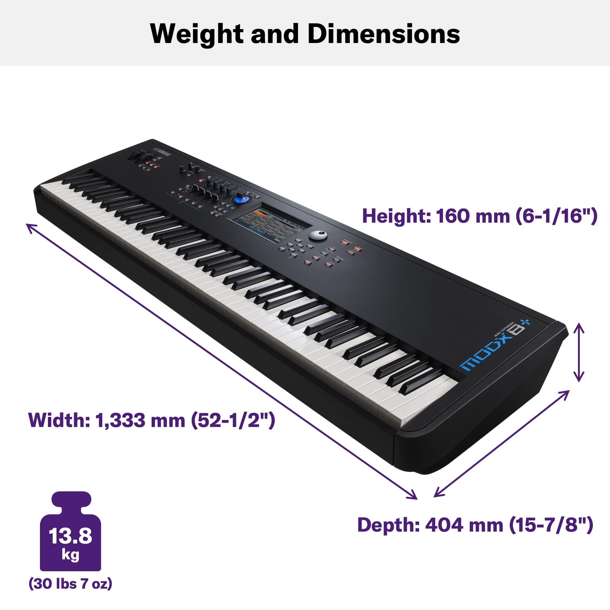 Yamaha MODX8+ 88-Key Synthesizer Workstation + Yamaha FC4A Assignable Piano Sustain Foot Pedal