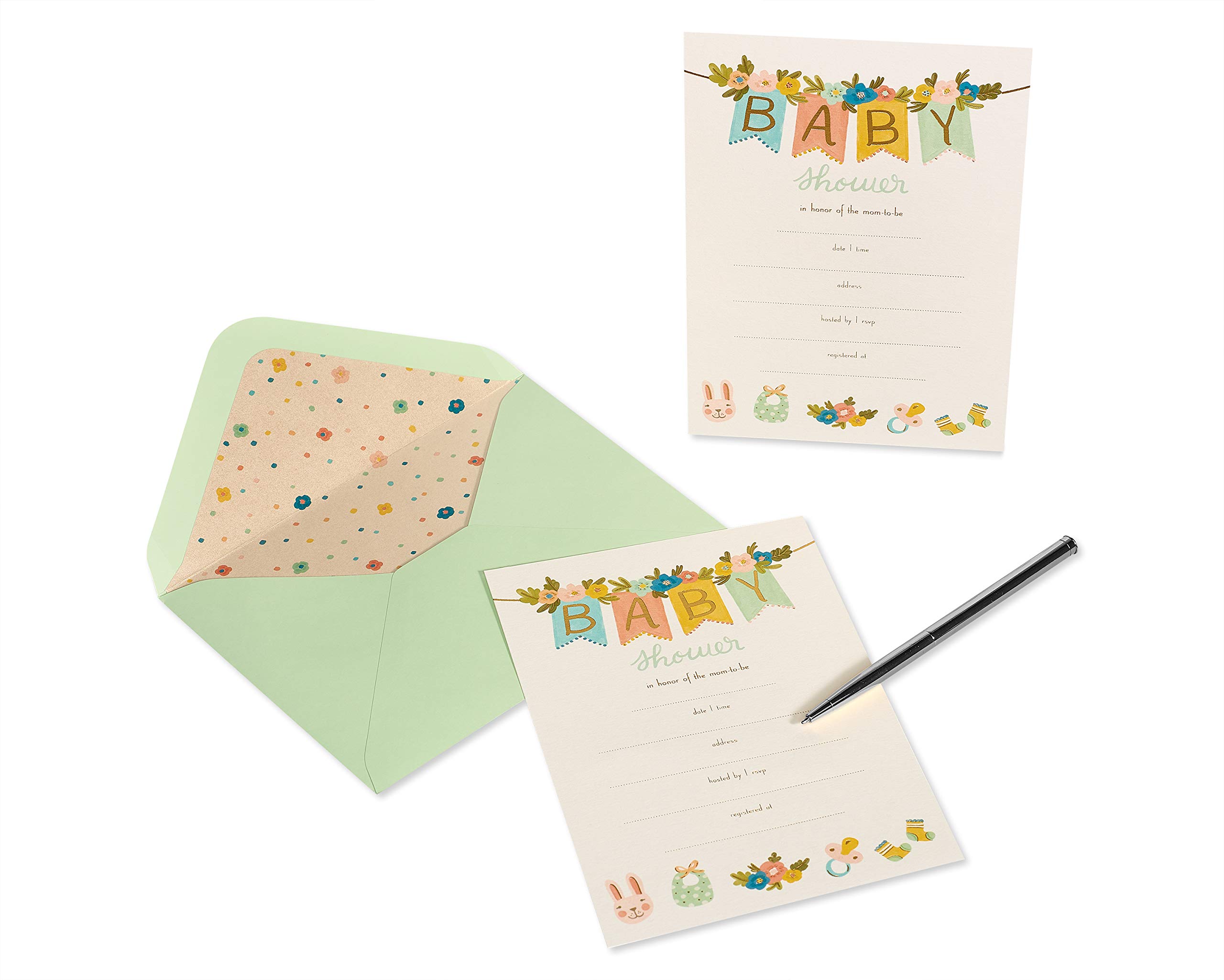 Papyrus Baby Shower Invitations, Banner (20-Count)