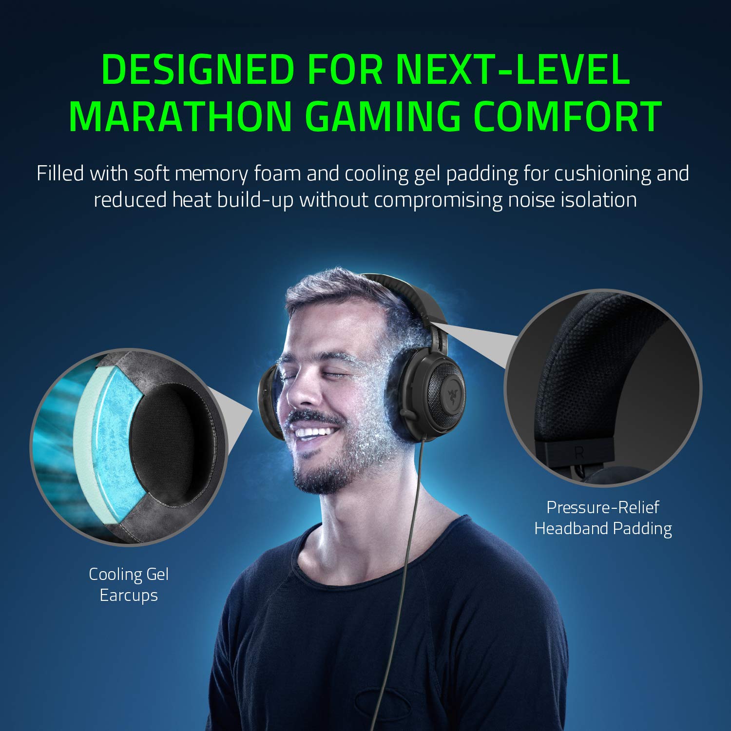Razer Kraken Tournament Edition THX 7.1 Surround Sound Gaming Headset: Retractable Noise Cancelling Mic - USB DAC - for PC, PS4, PS5 Nintendo Switch, Xbox One, Xbox Series X, & S, Mobile โ Green