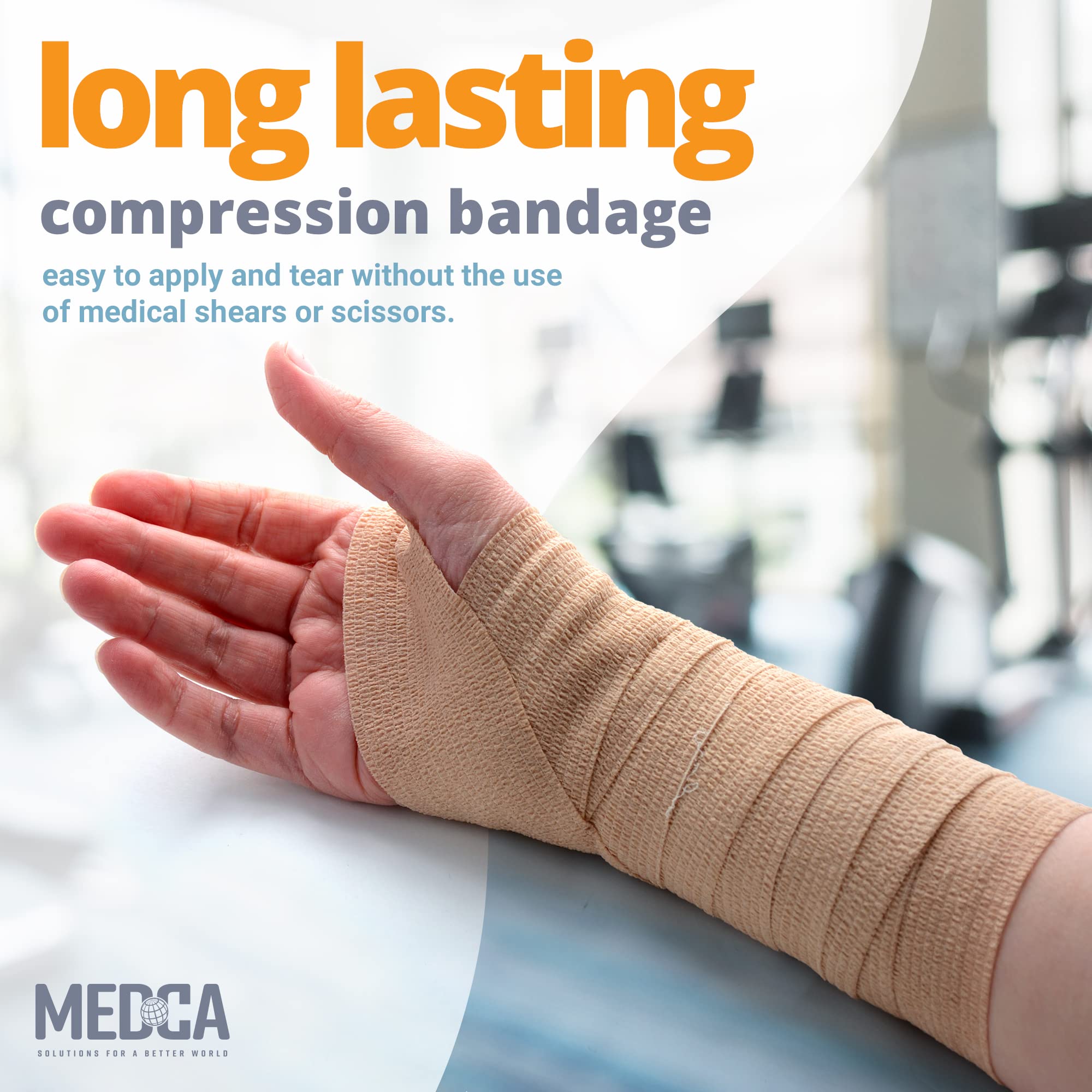 Self Adhesive Bandages - 1" x 5 Yards Per Roll - Pack of 12 Rolls, Elastic Self Adherent Cohesive Wrap First Aid Tape for Sprain Swelling and Soreness on Wrist and Ankle