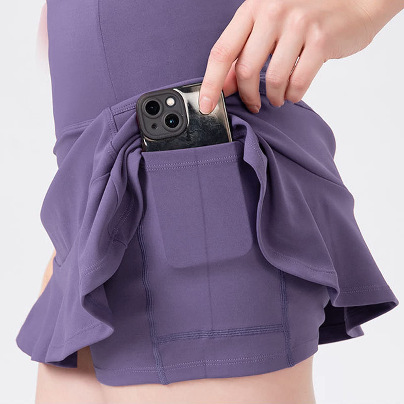 Women Custom Soild Custom High Waisted Leggings Running Pilates Workout Soft Yoga Shorts Skirts Biker Short with Pocket