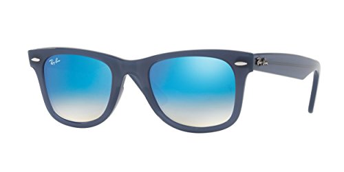Ray-Ban Rb4340 Wayfarer Ease Square Sunglasses, Blue/Brown Gradient Mirrored Blue, 50 mm