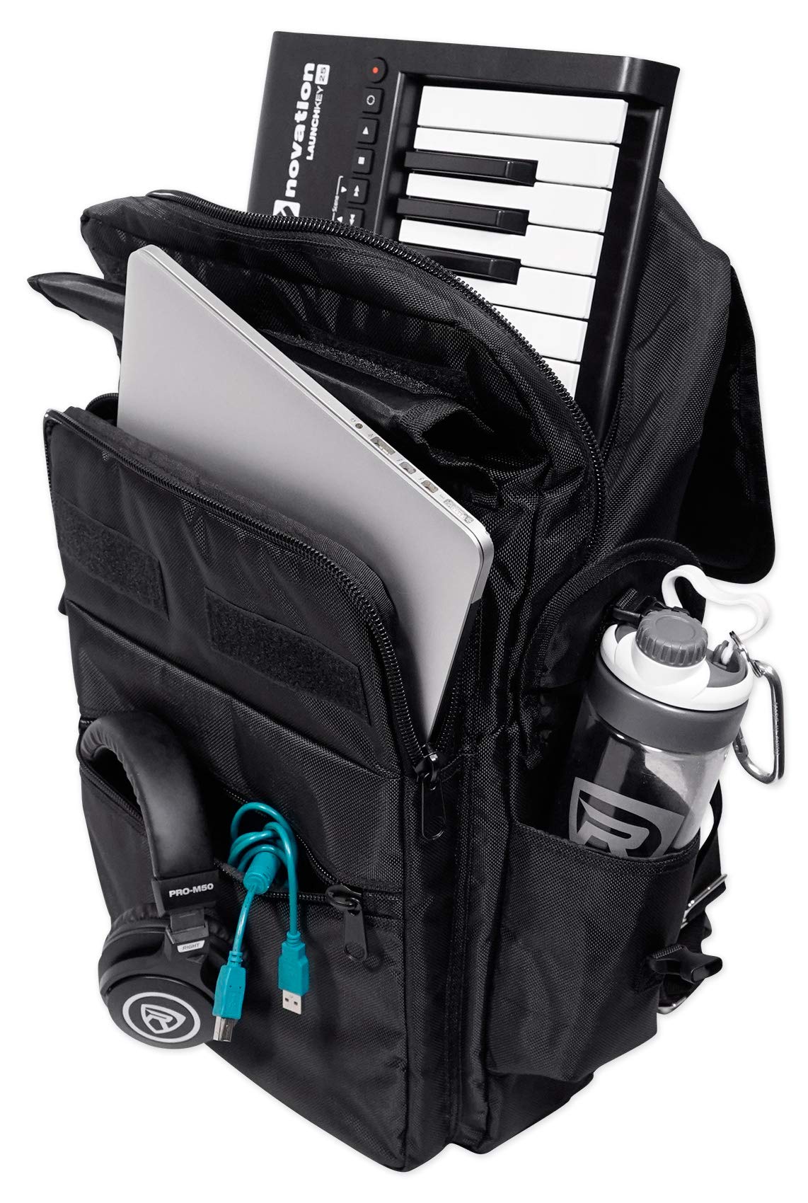 Rockville 25-Key Case Soft Carry Bag Backpack For Impulse+Launchkey 25 Keyboards