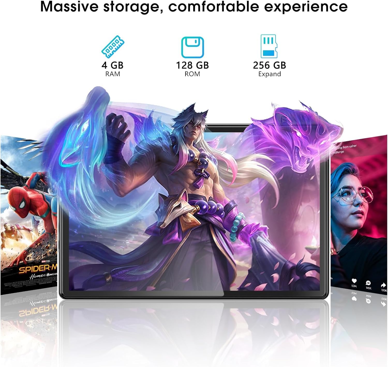 SGIN Android 13 Tablet, 4GB RAM 128GB ROM 10.1 Inch Tablets with Octa-Core 2.0Ghz Processor, 1280 * 800 Pixel IPS Screen, 2MP+8MP Camera, 6000mAh, WiFi, Bluetooth 5.0