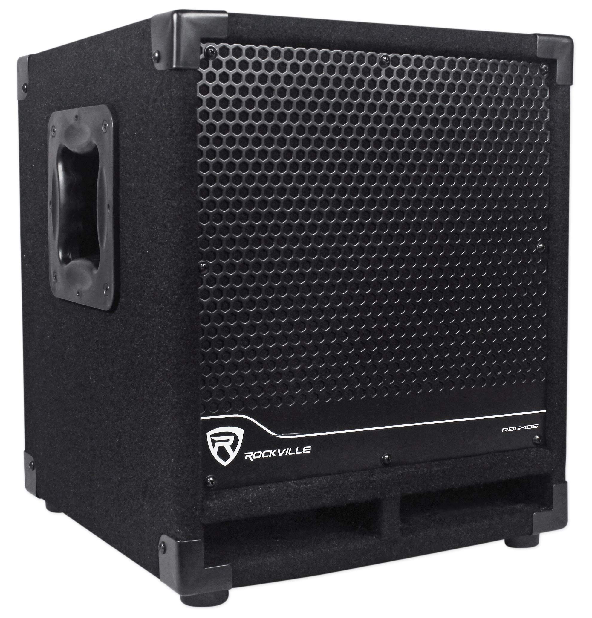 Rockville Bass Gig Active Powered PA Subwoofer DJ/Pro 1200 Watt, 10 inch (RBG10S), Black