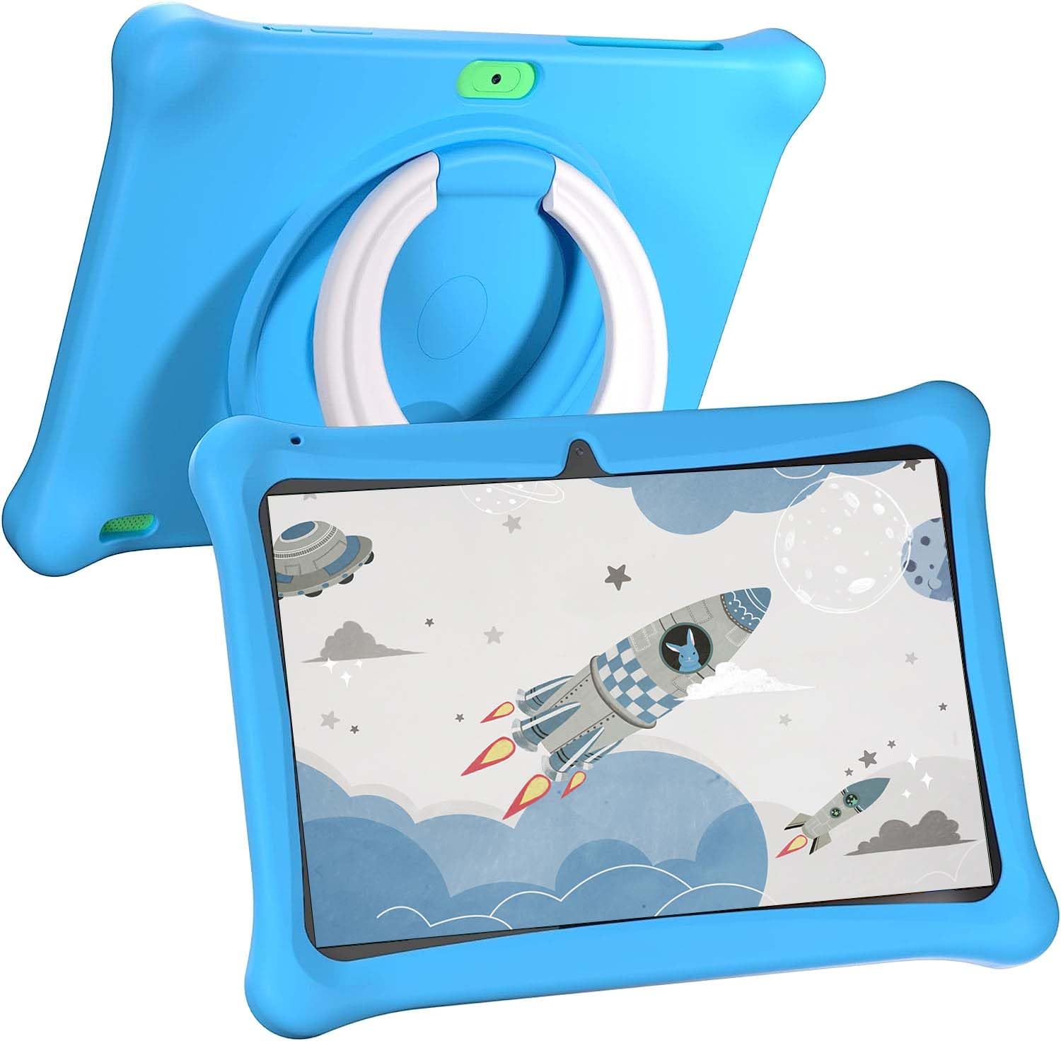 SGIN Kids Tablet, 10 Inch 2GB+64GB Tablet for Kids, Android 12 Kids Tablets, with Case, WiFi, Dual Camera, Parental Control APP, iWawa Pre Installed,Educational Games (Blue)