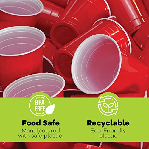 StarMar Red Plastic Cups, [50 Pack] 16 Oz Party Cup Disposable Cup Big Birthday party Cups
