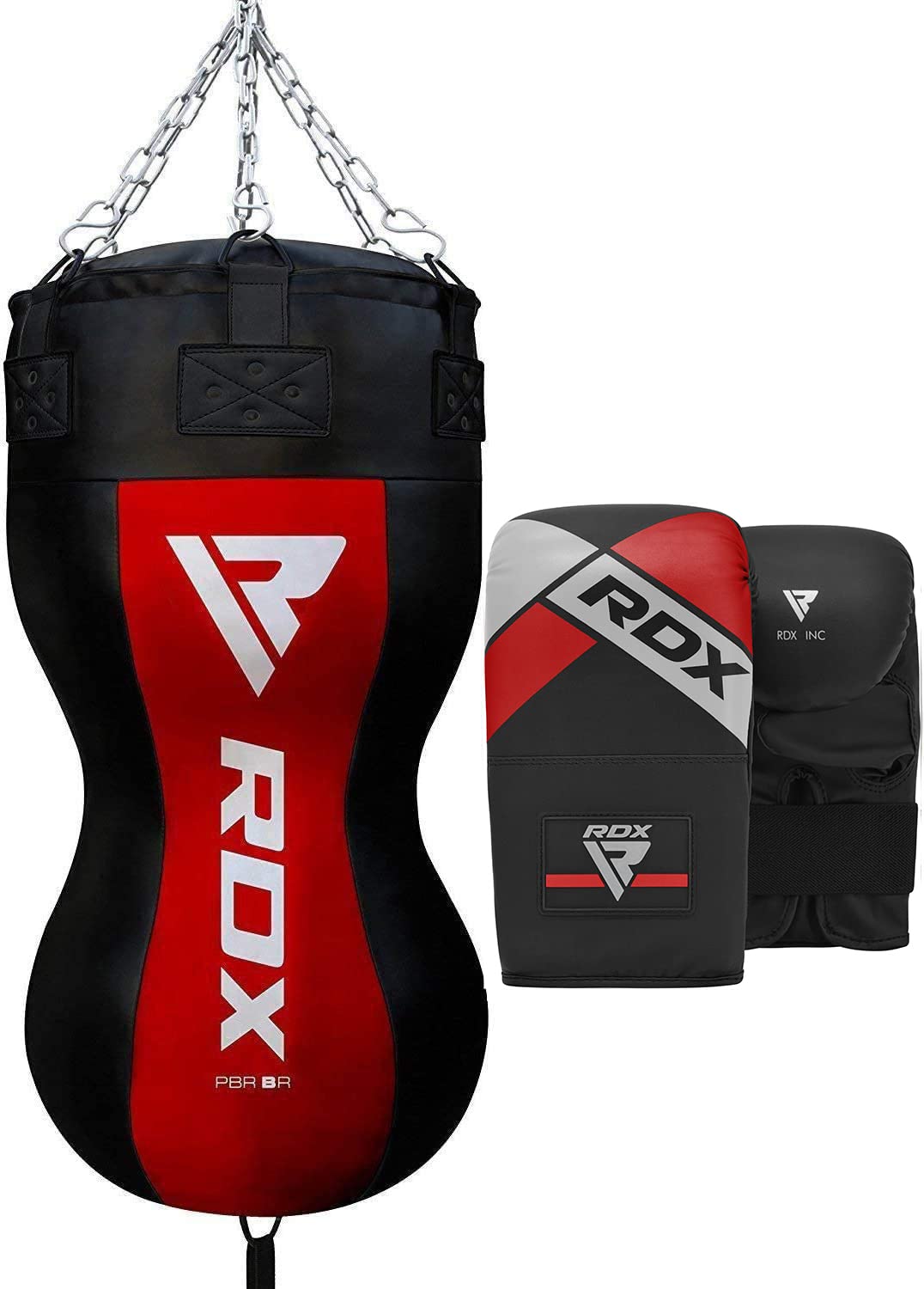 RDX Body Punching Bag UNFILLED - Uppercut Heavy Duty Hanging Chains - Punch Training Gloves for Boxing, MMA, Kickboxing and Muay Thai