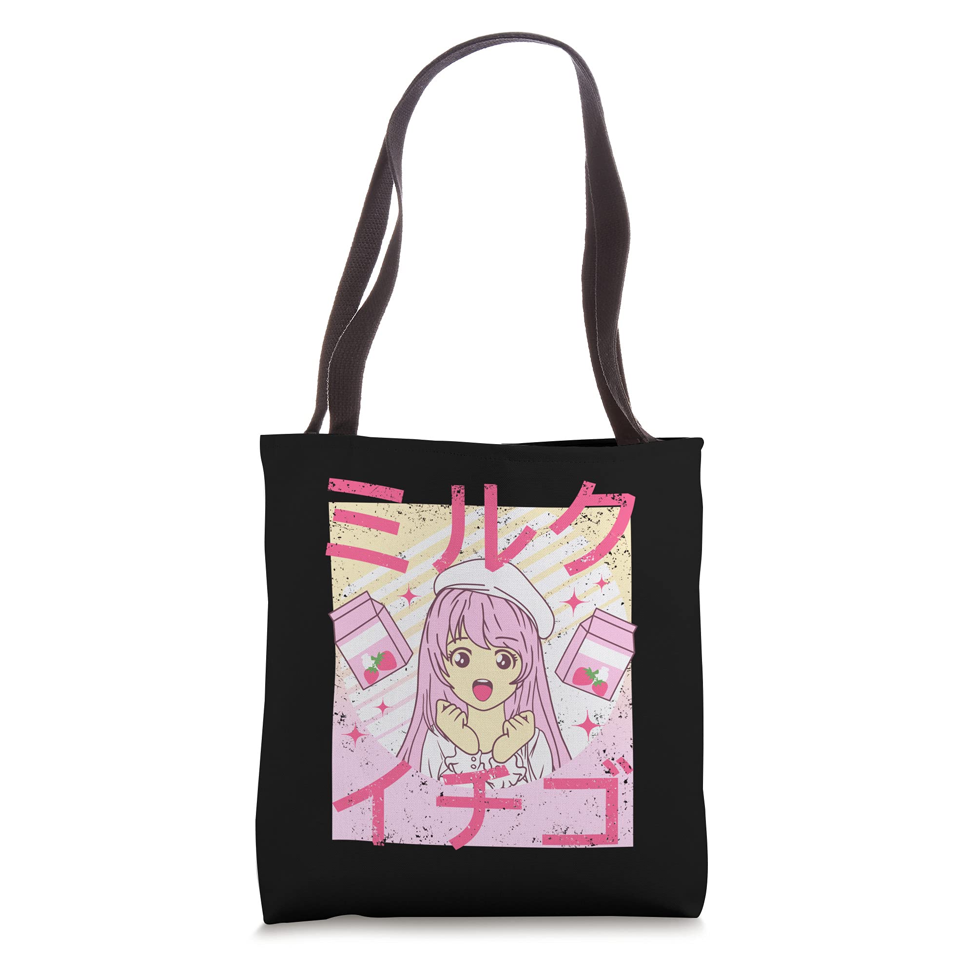 YAY! Strawberry Milk Anime Girl Kawaii Graphic for Girls Boy Tote Bag