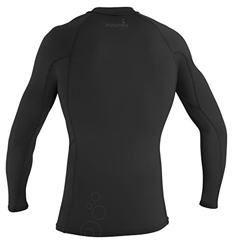 Phantom Aquatics Men's UV Protection Long Sleeve Rash Guard Black