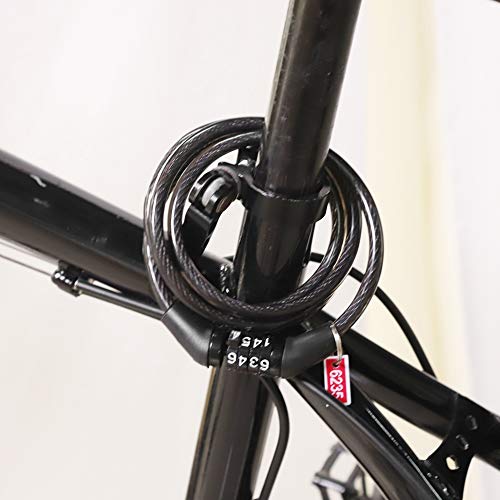 Xirfuni Easy to Operate, Coded Bicycle Lock, Bike Coded Cable Lock, High Strength Durable Anti-Theft for Bike Children Mountain Bicycle Home