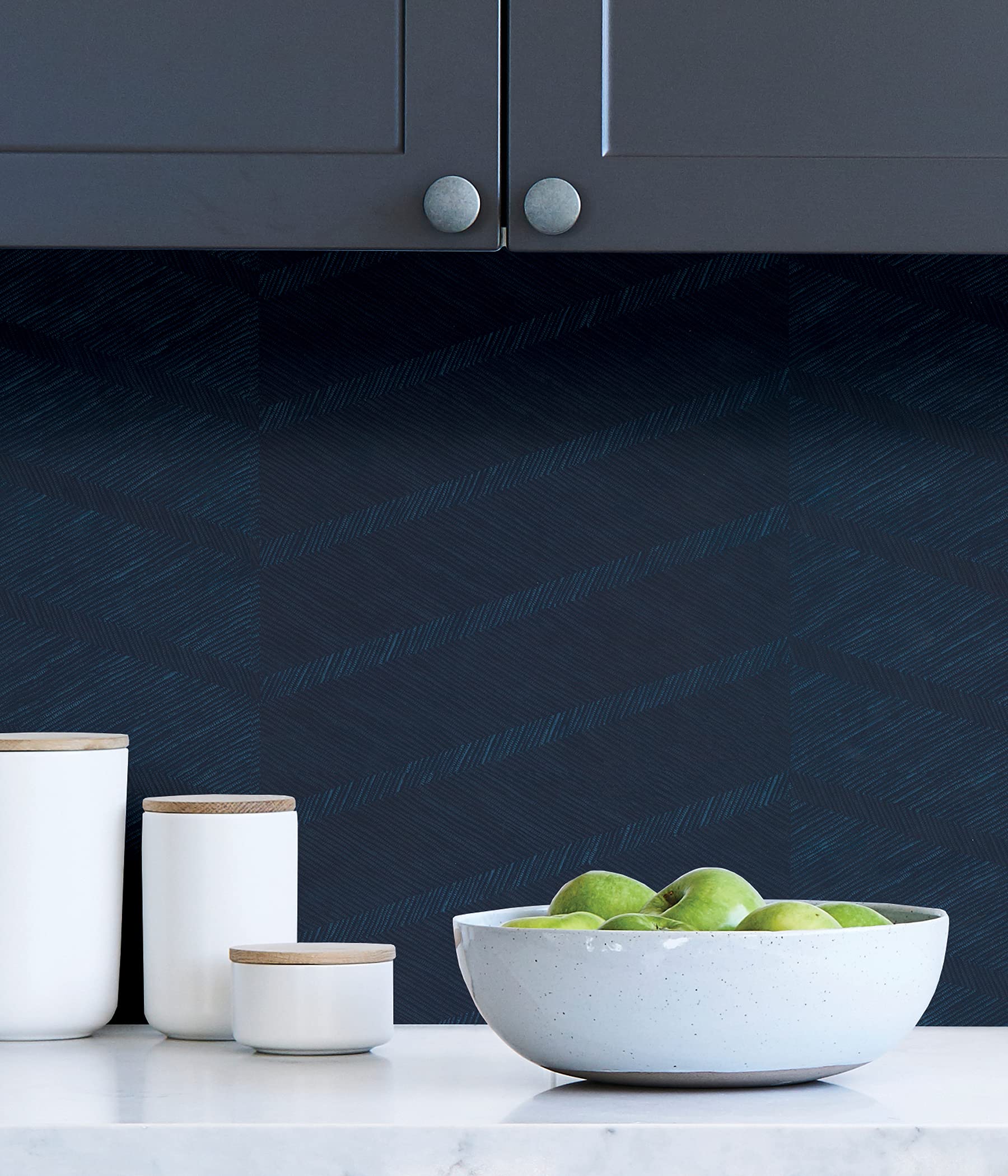 Scott Living SLS3979 Indigo Wayward Peel & Stick Wallpaper, Blue