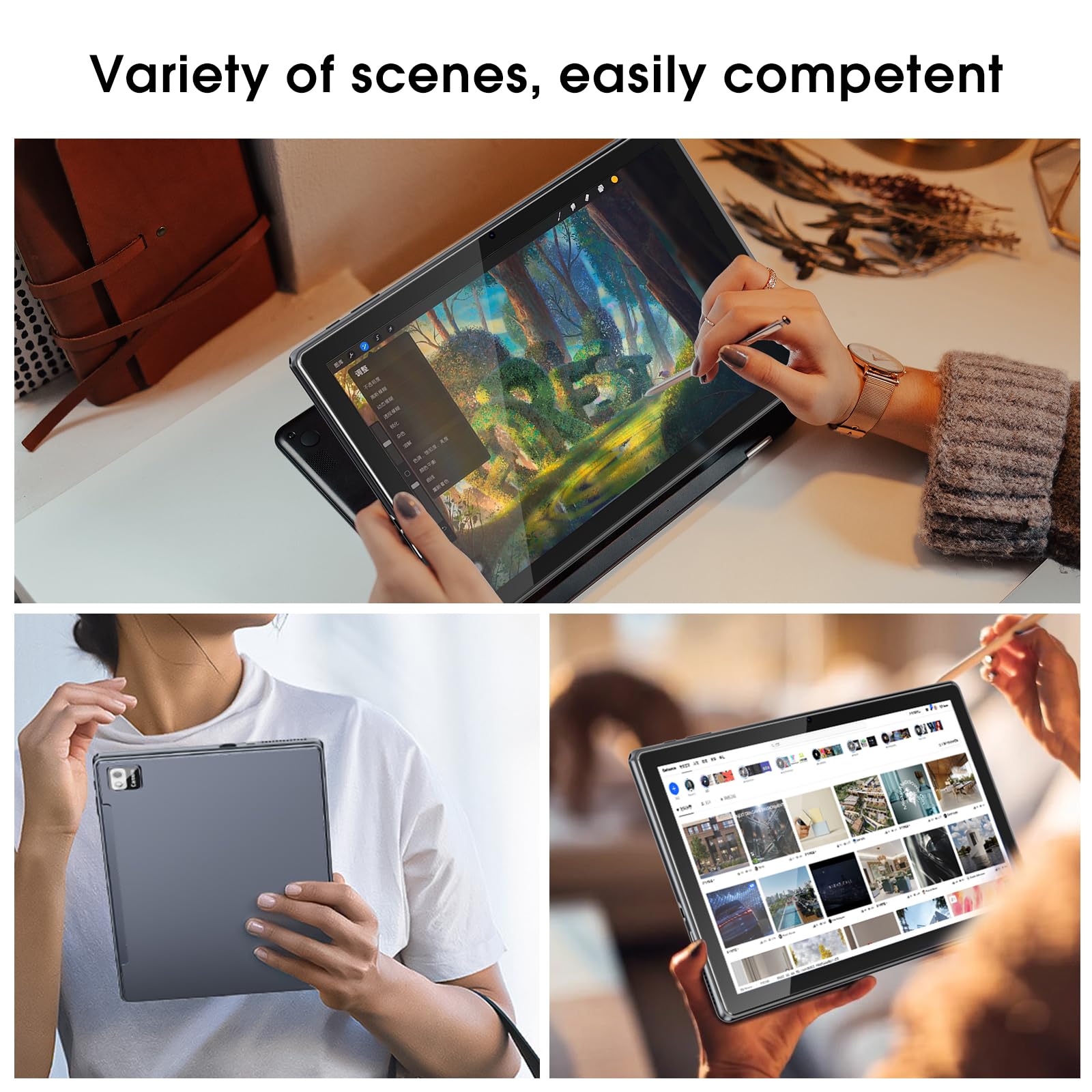 SGIN Tablet, 10.1 Inch Android 13 Tablets 4GB RAM 128GB ROM with Octa-Core 2.0Ghz Processor, 1280 * 800 Pixel IPS Screen, 2MP+8MP Camera, 6000mAh, WiFi, Bluetooth 5.0