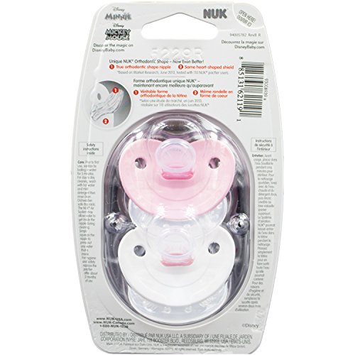 NUK Disney Baby Puller Pacifier, 0-6 Months, Girl/Minnie Mouse, 1 pk