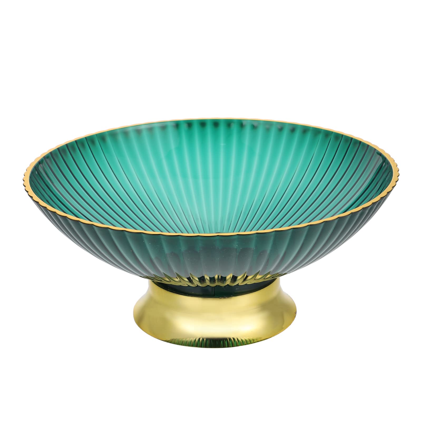 YARNOW Home Decor 1 Pcs Decorative Fruit Bowl, Plastic Fruit Berry Bowl Plate, Small Serving bowls with Hole for Snack Fruits Dessert (5 x 2 Inch Green) Cupcake Containers