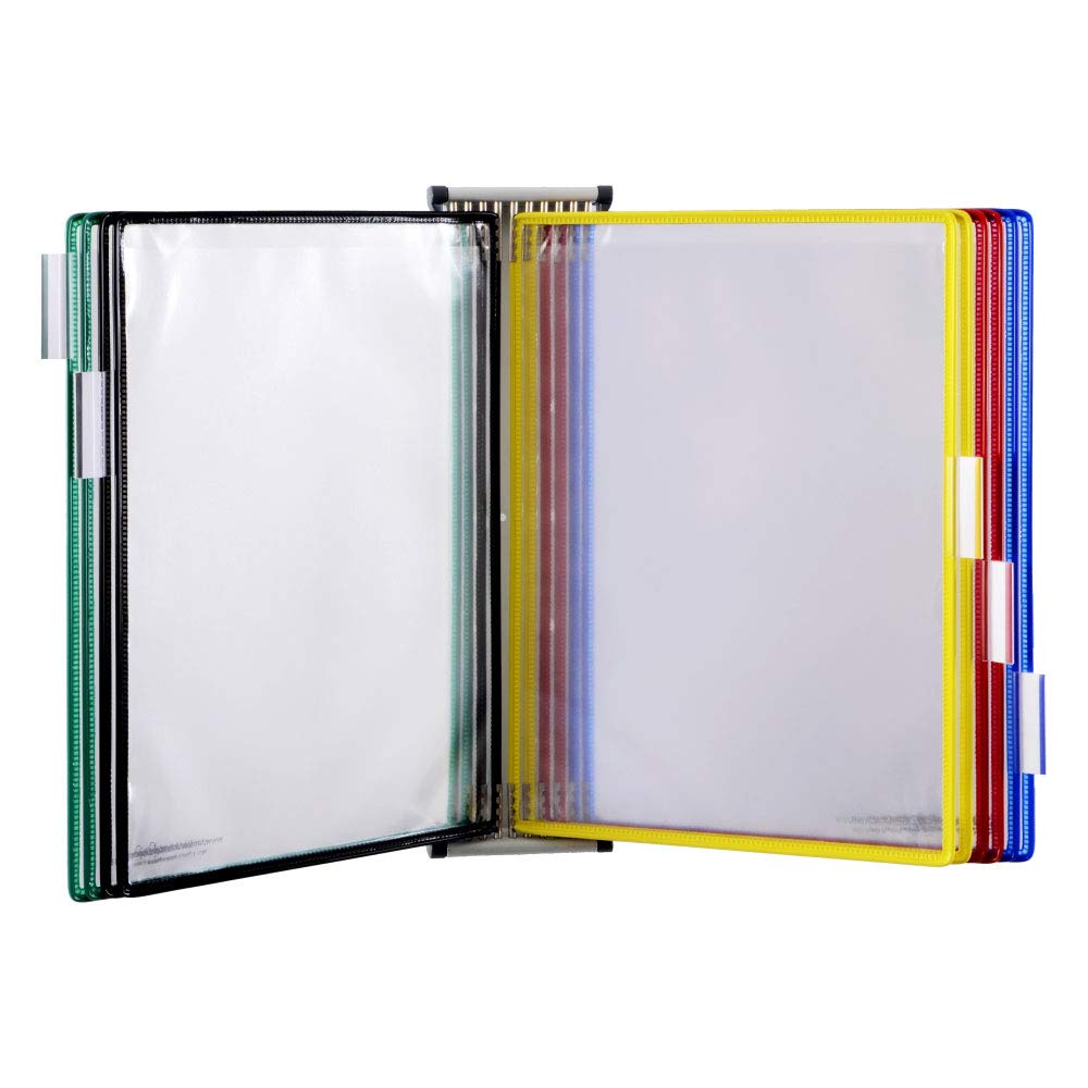 Tarifold Wall Reference System - 10 Double-Sided Panels - Letter-Size - Assorted Colors - 20 Sheet Capacity (W291)