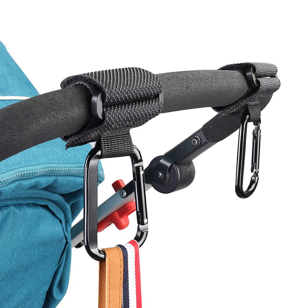 Stroller Hooks Clips for Diaper Bags,Non-Slip Durable Luggage Hook to Hang Your Shopping & Bags Safely on Your Buggy (2 Pack)