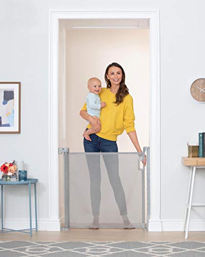 Skip Hop Retractable Mesh Baby Gate, Playview 52-Inch, Grey (Discontinued by Manufacturer)
