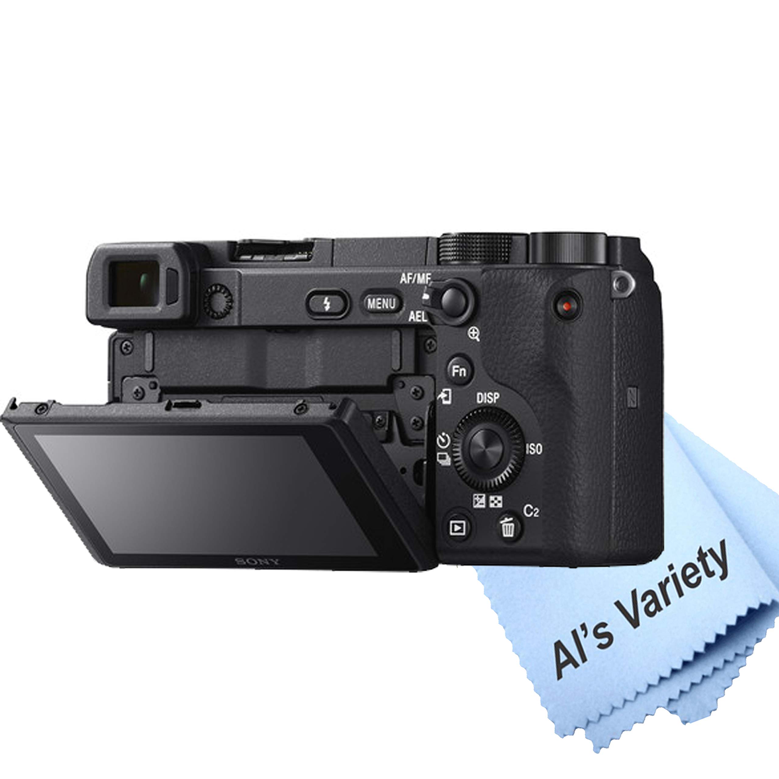 Sony a6400 Mirrorless Digital Camera Body Only (No Lens) + 64GB Memory + Case+ Steady Grip Pod + Tripod+ Software Pack -Accessory Bundle