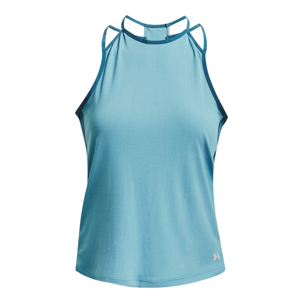 Under Armour Women's Iso-Chill Strappy Tank, (414) Static Blue / / Fog, Small