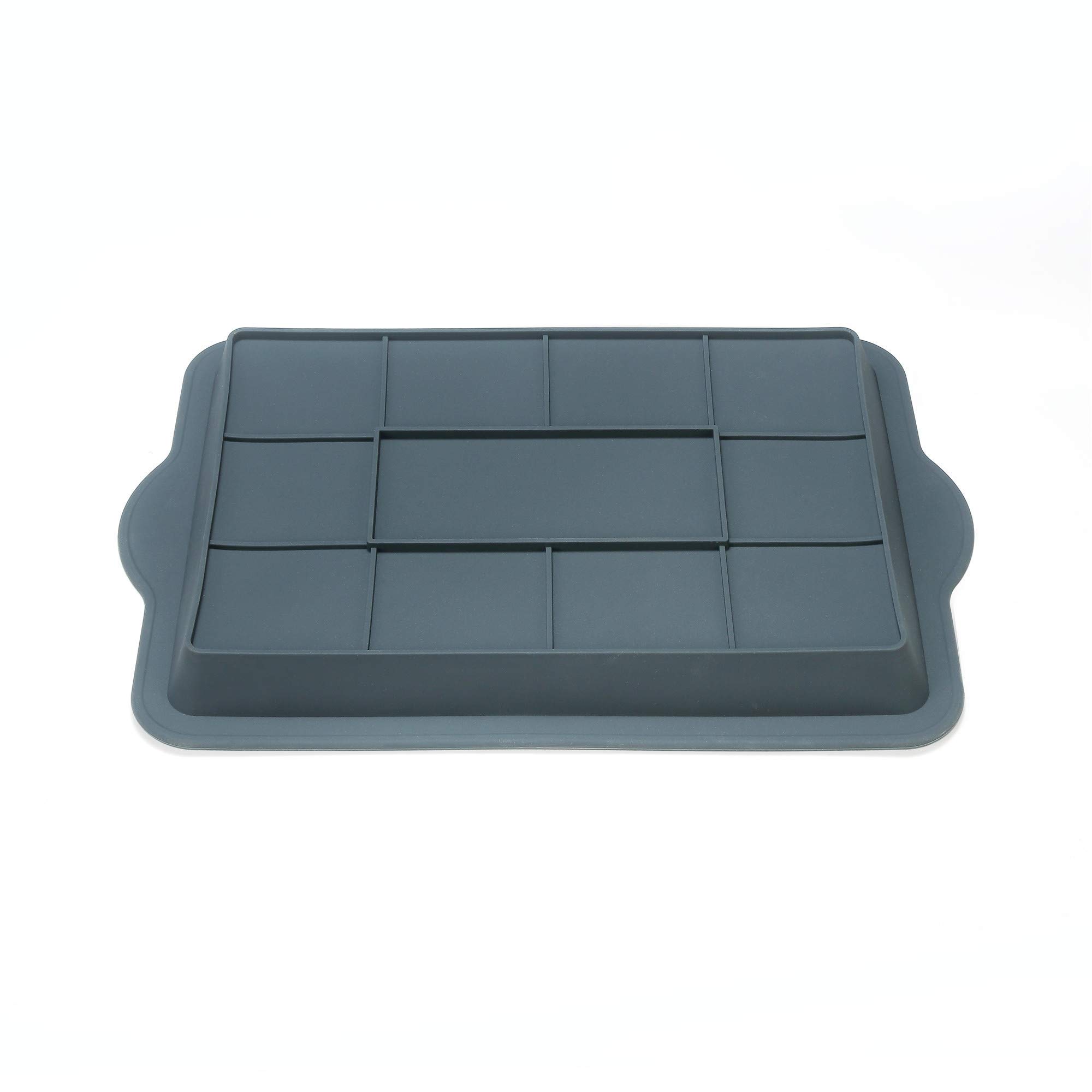 To encounter Silicone Baking Pans Set, 4 Pieces Nonstick Bakeware Set with Baking Pans, Baking Sheets, Cookie Sheets, Cake Pan with Metal Reinforced Frame More Strength, Dark Grey