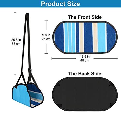 supregear Foot Hammock, 2-Pack Adjustable Airplane Footrest Portable Packable Relax Foot Hammock for Flight Train Bus Home Office Under Desk Travel Accessory for Reduce Swelling and Soreness, Blue