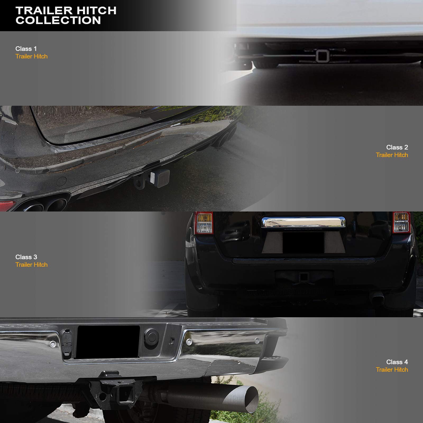 Stehlen 642167818250 Compatible with 2014-2020 Mitsubishi Outlander Class 3 Trailer Hitch Receiver 2" with Wiring & T-Connector
