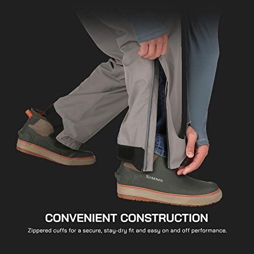 Simms Challenger Waterproof Bibs for Men - Durable Rain Gear and Work Bib for Fishing, Hunting, Snowmobiling, and More - (Raven, XX-Large)