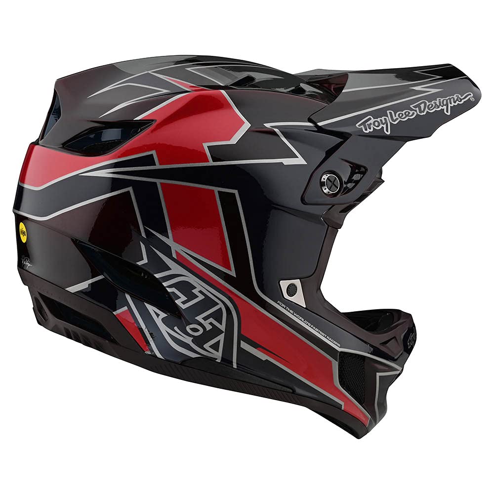 Troy Lee Designs Adult|Downhill|Bicycle|BMX|Full Face D4 Composite Helmet Graph W/MIPS (Red, 2X)