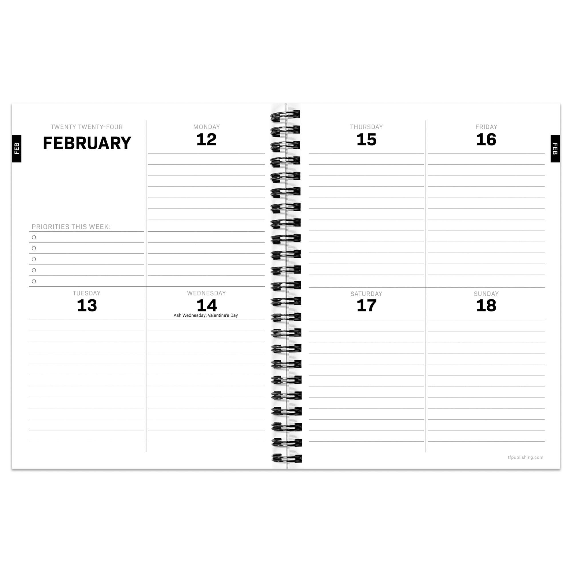 TF PUBLISHING 2024 Wizard of Oz Medium Weekly Monthly Planner | Monthly Life Planner for Women with 2 Page Spreads | 12 Month Calendar and Planning Prompts | Planner for School or Work | 6.5"x8"