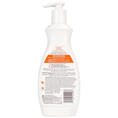 Palmer's Cocoa Butter Formula Retexture & Renew Exfoliating Body Lotion for Rough & Bumpy Skin, Triple Action Moisturizers + AHAs, Pump Bottle, 13.5 Ounce
