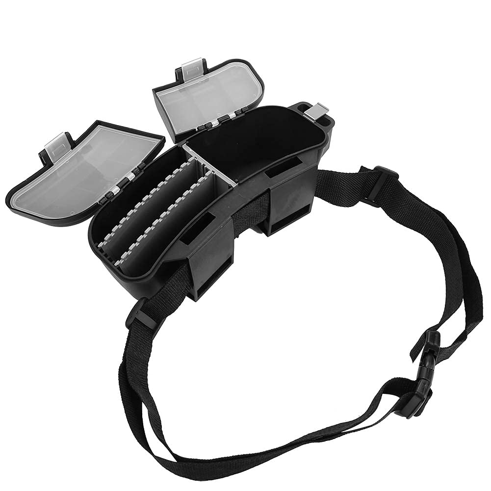 Yeuipea Fishing Lures Box, Portable Fishing Lures Box Waist Pack Adjustable Belt Fishing Tackle Storage Kit