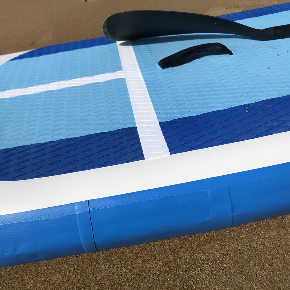 YTTDA Inflatable Stand Up Paddle Board,Stand Up Paddle Board with Carry Bag & Paddleboard Accessories Including SUP Paddle, Board Leash, Fin and Air Pump, Surfboard for Youth & Adult (Blue, 118)