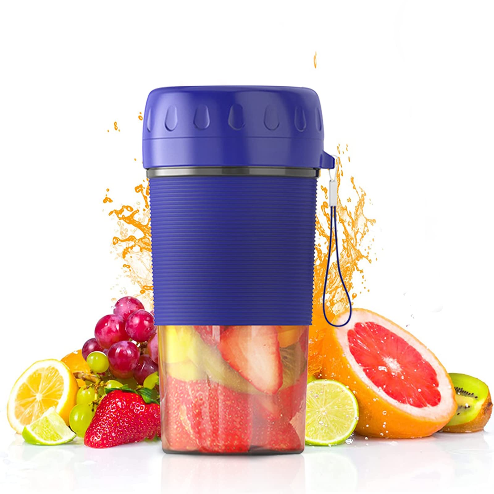 Portable Blender, LEGUWU Personal Size Blender Bottle for Smoothies and Milkshakes, USB Rechargeable Mini Juicer Cup with 4 Blades, 10 Oz Electric Blender Cup with BPA-Free