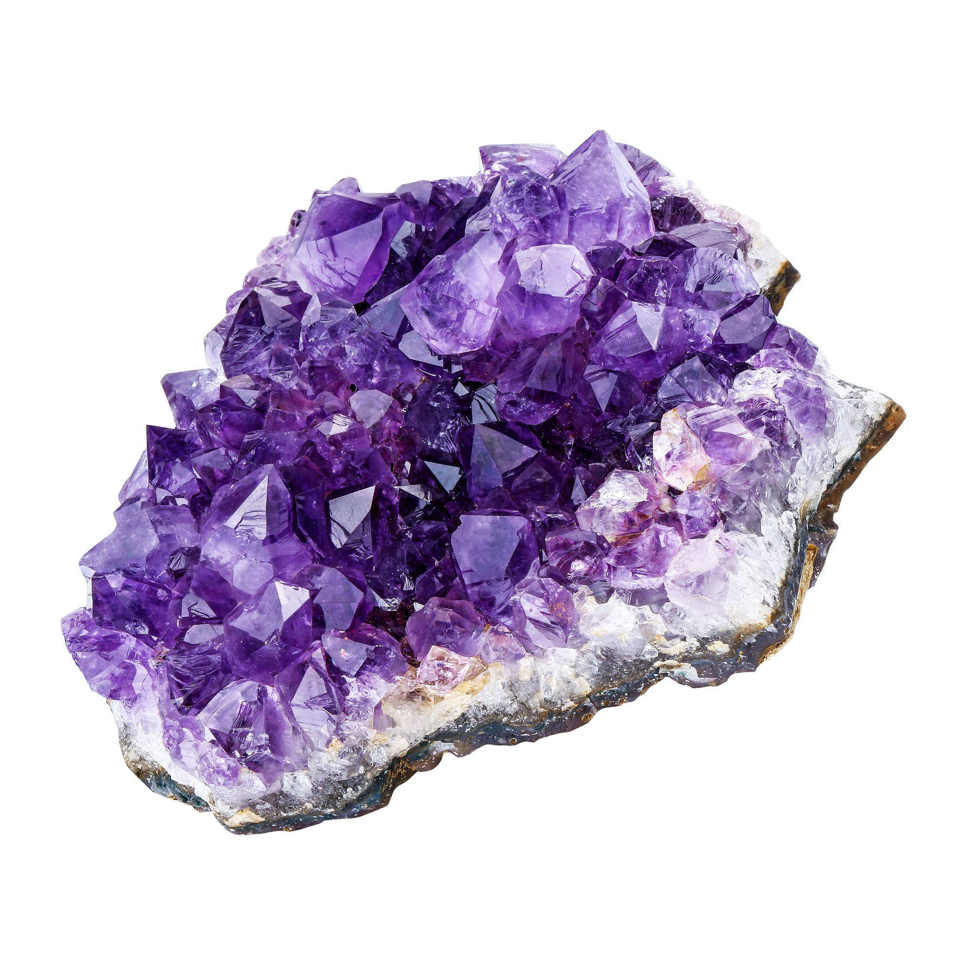 Top Plaza Natural Amethyst Geode Cave Healing Crystal Stones Rock Cluster Druzy Witchcraft Raw Amethyst Gemstone Specimen (0.88-1.1 lb)