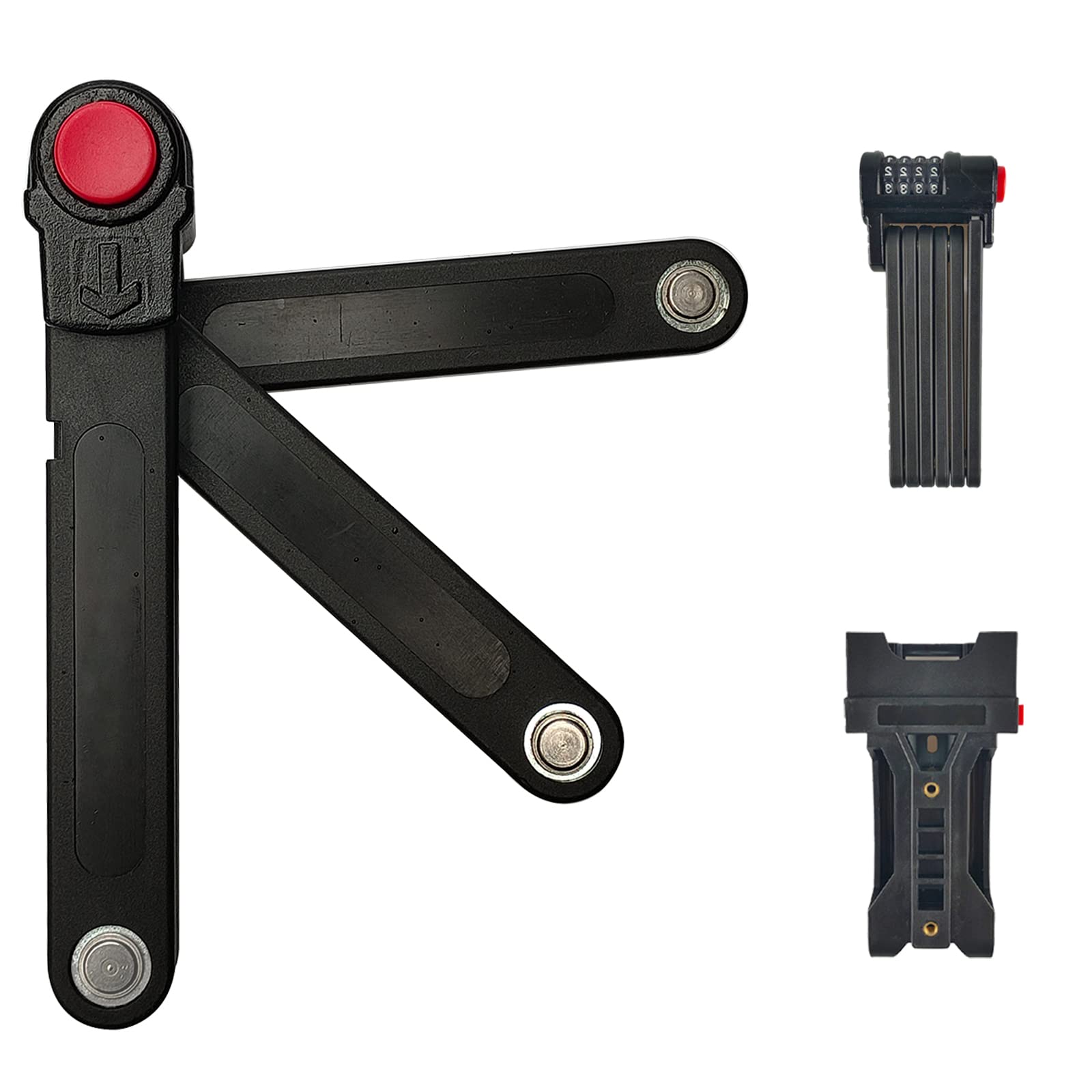 VOSNYA 32in Folding Bike Coded Lock - 8mm Thickness Heavy Duty and Sturdy Stainless Steel with ABS Cover
