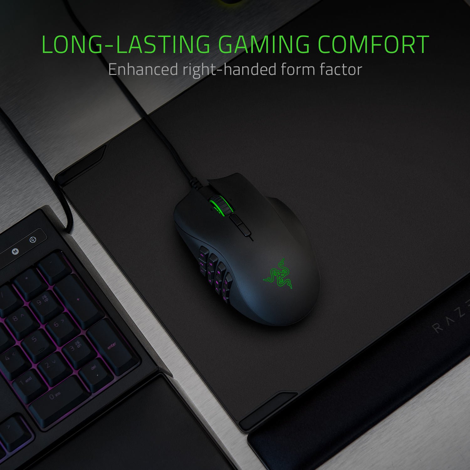 Razer Naga Trinity - Chroma Gaming Mouse Interchangeable Side Plates - Up to 19 Programmable buttons (Renewed)